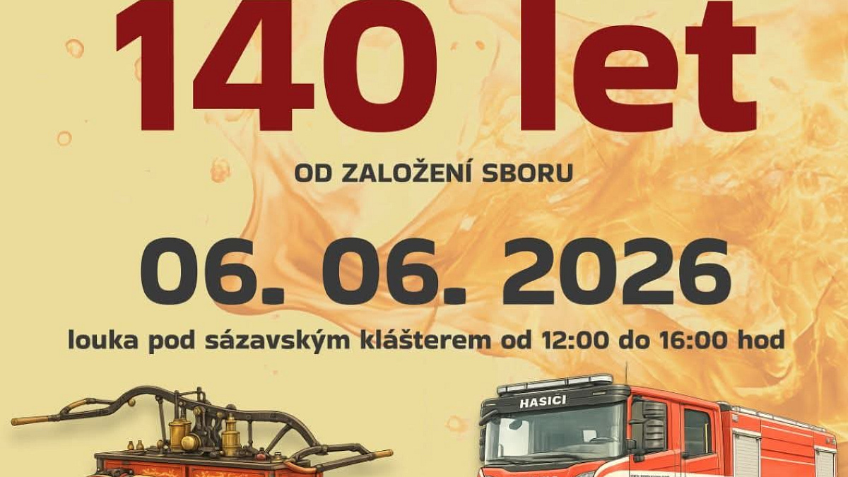 Sbor dobrovolných hasičů Sázava oslaví 140 let od svého založení ...